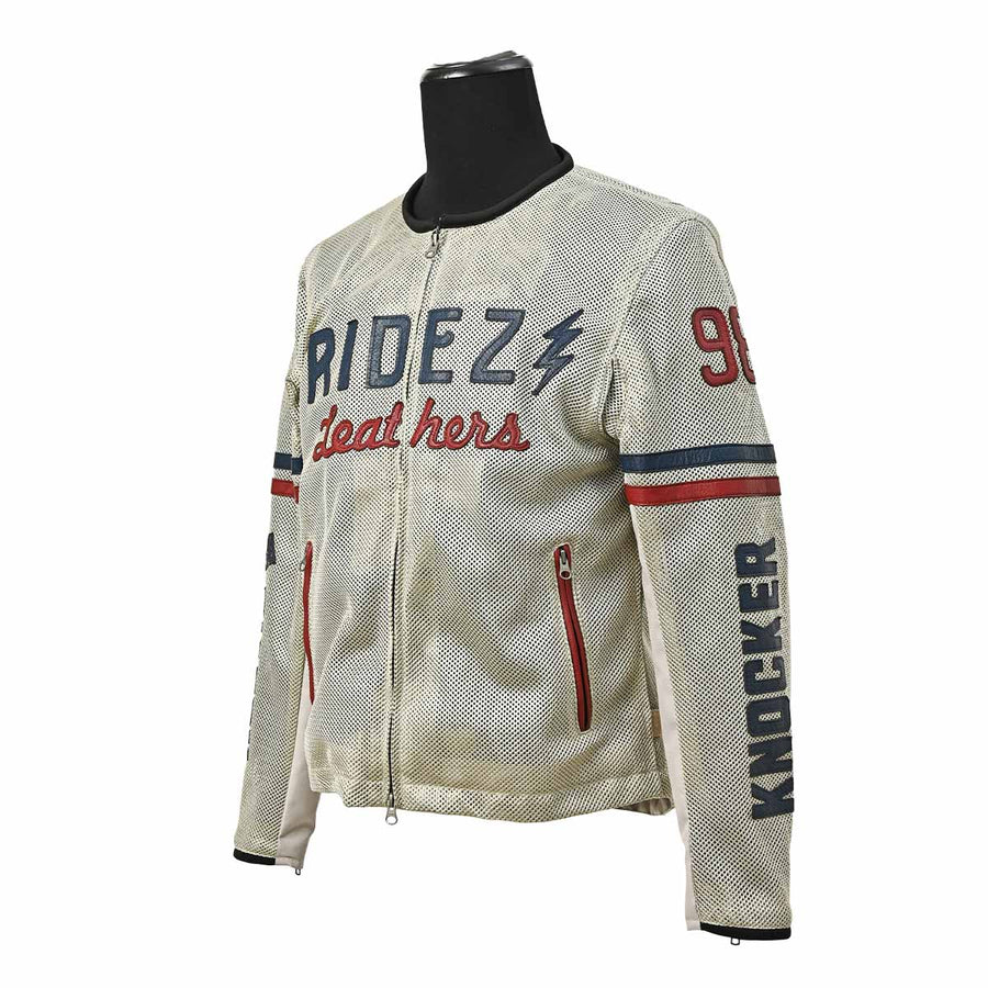 RIDEZ PISTON KNOCKER MESH JACKET IVORY RLSJ15